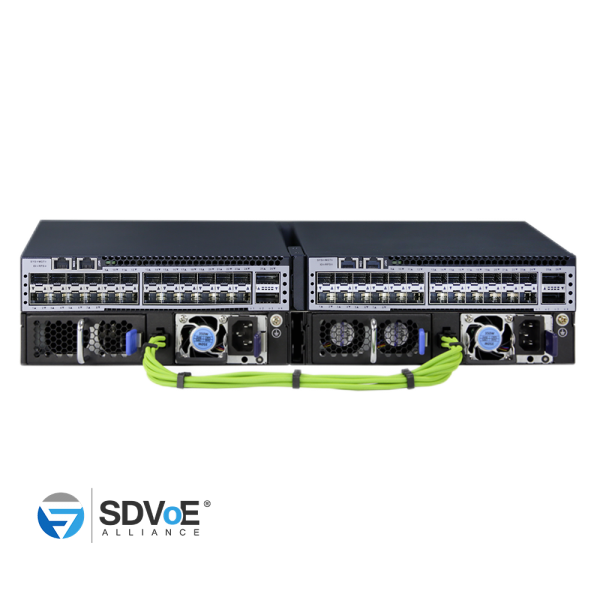 S5624XH-2Z-EI 10G光SDVoE交换机，24个10G SFP+，2个100G QSFP28, 1个350W CRPS 电源,1个 ...